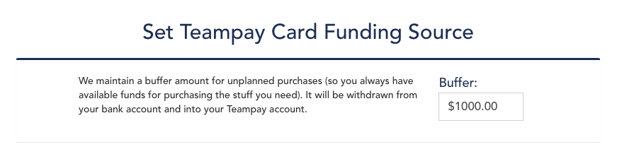 Manually Adding your Funding Source – TeamPay