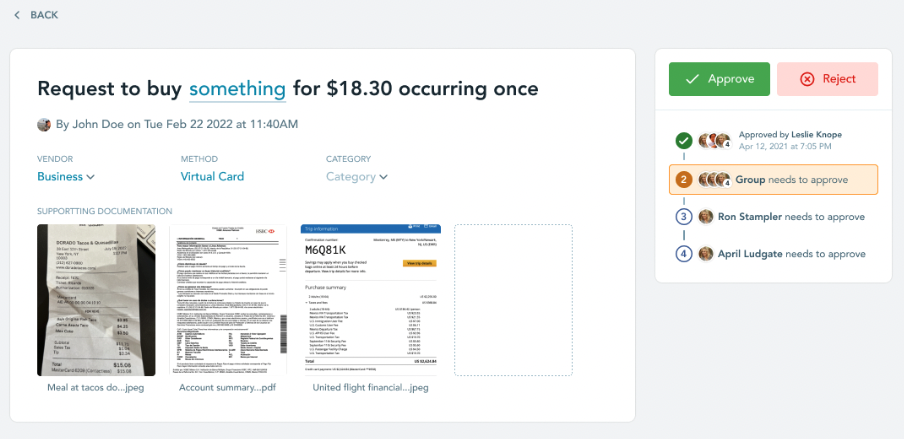 Group Approvals – TeamPay